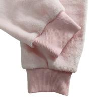 China Custom Women Hoodie 100% Polyester Coral Velvet Windproof Warm Sweatshirt Front Zipper S-2XL for sale