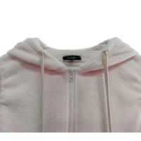 China Custom Women Coral Velvet Hoodie 240gsm Soft Hand Feel Front Zipper Hoodies OEM S-2XL for sale