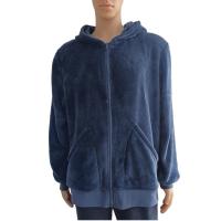China Men's Knitted Coral Velvet Hoodie Jacket with Zipper Soft Hand Feel Warmth S-2XL for sale