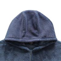 China Men's Knitted Coral Velvet Hoodie Jacket with Zipper Soft Hand Feel Warmth S-2XL for sale