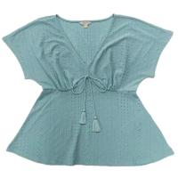China Breathable Women's Chiffon Fringe T-Shirt 94% Polyester 6% Spandex Knit Figured Cloth for sale