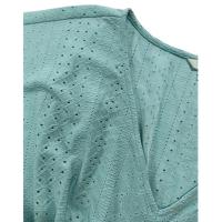 China Breathable Women's Chiffon Fringe T-Shirt 94% Polyester 6% Spandex Knit Figured Cloth for sale