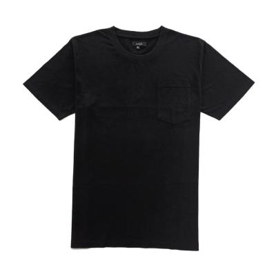 China Oversize Men's Cotton T-Shirt with Front Pocket Custom Designer Plain Tee S-2XL for sale