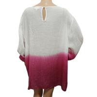 China Plus Size Women Dip Dye Blouse 65% Viscose 35% Polyester Woven Shirt OEM Custom S-2XL for sale