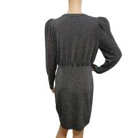 China Women's Puff Sleeve Cocktail Dress Shiny Metallic Thread 85% Nylon 11% Metallic 4% Elastane S-2XL for sale
