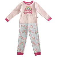 China Customized Winter Kids Pajamas Set for Girls Ages 3-10 Polyester Cotton O Neck for sale