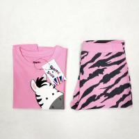 China 100% Combed Cotton Girls Sleepwear Set Soft Animal Print Spring Autumn Ages 3-11 for sale