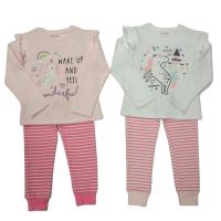 China Girls Winter Pajamas Set Cotton Fleece Lining 65% Polyester 35% Cotton Sizes 3Y to 10Y OEM for sale