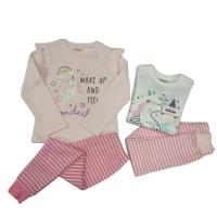 China Girls Winter Pajamas Set Cotton Fleece Lining 65% Polyester 35% Cotton Sizes 3Y to 10Y OEM for sale