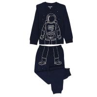China Custom Glow in Dark Kids Pajamas Cotton Polyester Cartoon Print Ages 2-12 for sale