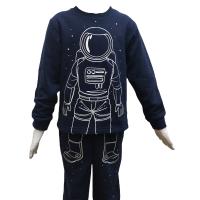 China Thermal Children Pajamas Set Luminous Glow Print Winter Sleepwear Boys 100% Cotton for sale