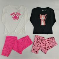China Girls Kids Pajamas Set 60% Cotton 40% Polyester Long Sleeve Spring Ages 3-10Y OEM for sale