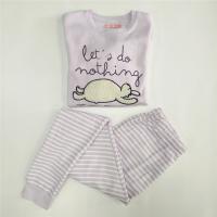 China Embroidered Purple Cotton Winter Girl Kids Pajamas Set Sizes 3Y to 10Y OEM Custom for sale