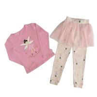 China Girls Cotton Polyester Pajama Sets Princess Print Full Print Pants 3Y to 10Y for sale