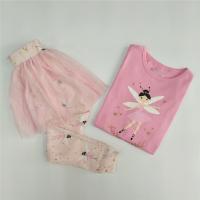 China Girls Cotton Polyester Pajama Sets Princess Print Full Print Pants 3Y to 10Y for sale