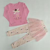 China Girls Cotton Polyester Pajama Sets Princess Print Full Print Pants 3Y to 10Y for sale