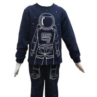 China Custom Glow in Dark Kids Pajamas Cotton Polyester Cartoon Print Ages 2-12 for sale