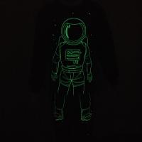 China Custom Glow in Dark Kids Pajamas Cotton Polyester Cartoon Print Ages 2-12 for sale