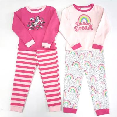 China Breathable Cotton Polyester Kids Pajamas O Neck Anti Pilling Ages 3 10 Years for sale