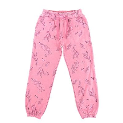 China 100% Cotton Girls Pants Casual Trousers Soft Full Print Fall Winter 3Y-10Y for sale