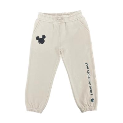 China 100% Cotton Girls Pants Soft Brushed Fleece 280g Kids Trousers Customizable Sizes 3-10Y for sale