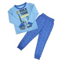 China Cartoon Printed 2 Piece Kids Pajama Set Polyester Cotton O Neck Sleepwear 2-12 Years for sale