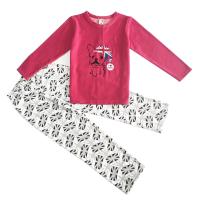 China Kids Cotton Animal Pattern Pajamas Set O Neck Sleepwear for Children Ages 3-10 for sale