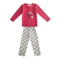 China Kids Cotton Animal Pattern Pajamas Set O Neck Sleepwear for Children Ages 3-10 for sale