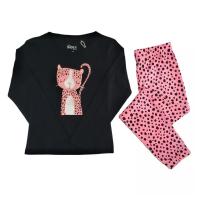China Kids Sleepwear Children Pajama with Animal Pattern Organic Cotton 60% Cotton 40% Polyester Sizes 3Y to 10Y for sale