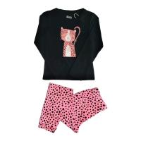 China Kids Sleepwear Children Pajama with Animal Pattern Organic Cotton 60% Cotton 40% Polyester Sizes 3Y to 10Y for sale