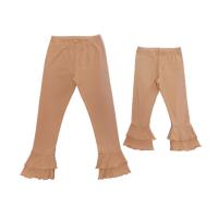 China Girls Ruffle Leggings 3Y-10Y Soft Cotton Blend Kids Fashion Customizable Breathable for sale