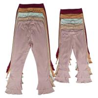 China Girls Ruffle Leggings 3Y-10Y Soft Cotton Blend Kids Fashion Customizable Breathable for sale