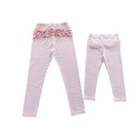 China Girls Ruffle Leggings Soft Hand Feel 62% Polyester 33% Cotton 5% Spandex Sizes 3Y-10Y for sale