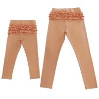 China Girls Ruffle Leggings Soft Hand Feel 62% Polyester 33% Cotton 5% Spandex Sizes 3Y-10Y for sale