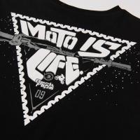 China White and Black 100% Cotton Men's T-Shirts Custom Printing Knitted Weaving Method for sale