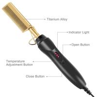 China OEM Electric Hot Comb Hair Straightener 80-210°C 110-220V ABS Metal Flat Iron for sale