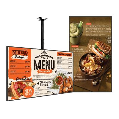 China 65 Inch LCD Digital Signage Android Advertising Display Dynamic Menus Promotions Restaurant Screen for sale