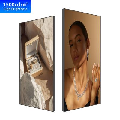 China 4K UHD 55 Inch High Brightness Digital Signage 1500 Nits LCD Display Screen for Store Window Advertising for sale