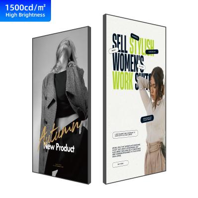 China 6.9mm Ultra Narrow Bezel Android Digital Signage Board 4K UHD 1500 Nits LCD Display For Commercial for sale