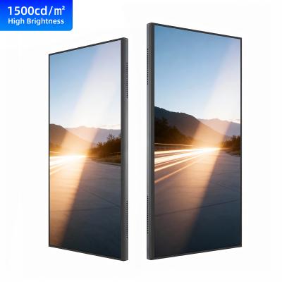 China Ultra Thin 1500 Nits High Brightness LCD Displays 43 - 86 Inch 4K Indoor Digital Advertising Screens for sale