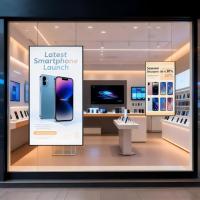 China 55 Inch Anti Glare Screen Digital Window Displays 4K UHD Android 11 Commercial Advertising Solution for sale