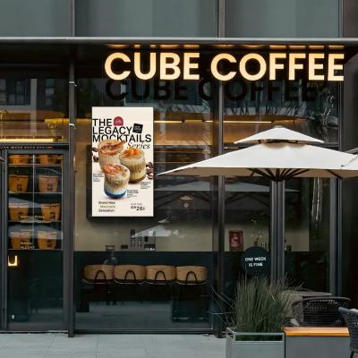 China High Bright Digital Window Displays 3840x2160 4K UHD for Restaurants Storefronts Salons Commercial Advertising for sale