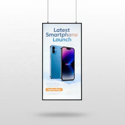 China Hanging Mount Storefront Digital Shop Window Displays 4K UHD For Commercial Advertising Screen for sale