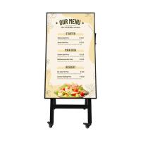 China Indoor Fast Food LCD Digital Menu Display Android 11 1000cd/m2 4K UHD Commercial Advertising Screen for sale