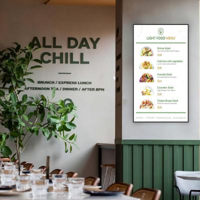 China 43 50 Inch LCD Digital Signage Display , Digital Menu Boards For Restaurants Advertising Screen for sale