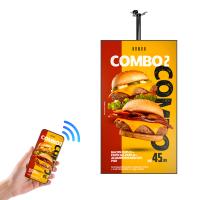 China Wall Window Full Color LCD Digital Menu Board Animation Advertising Hanging Ceiling 4K UHD Display for sale