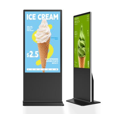 China 55 Inch Indoor Android LCD Digital Advertising Signage , Floor Standing Digital Signage Totem for sale
