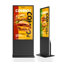 China 4K UHD Indoor LCD Digital Signage Advertising Display Board Floor Standing Android Commercial Screen for sale