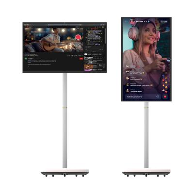China Interactive Portable Smart TV Touch Screen Battery Powered 24 27 32 Inch 4K UHD Display for sale