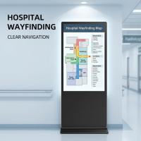 China 43 Inch Wall Mounted LCD Digital Signage Hospital Wayfinding Display Interactive 10-Point Touch Full HD for sale